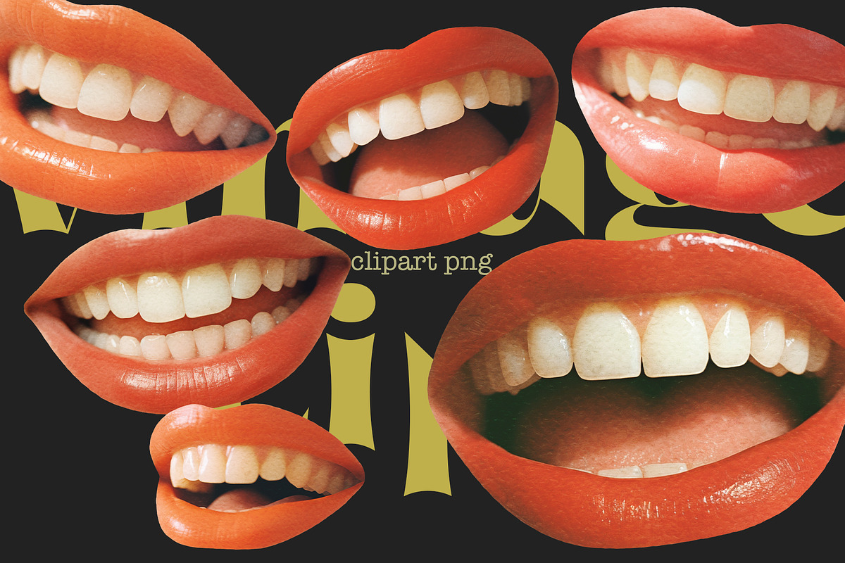 Vintage Lips, an Object Graphic by TheCuteShop