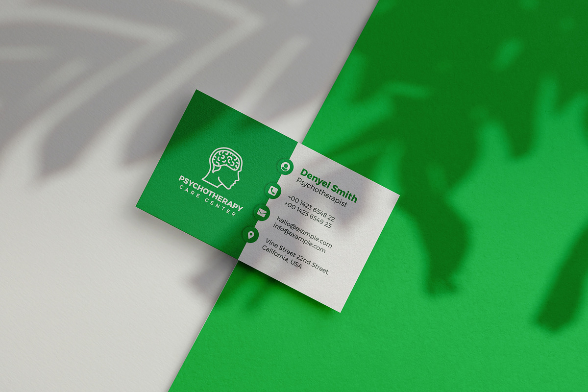 Psychotherapist Business Card, a Business Card Template by Smashing_Studio