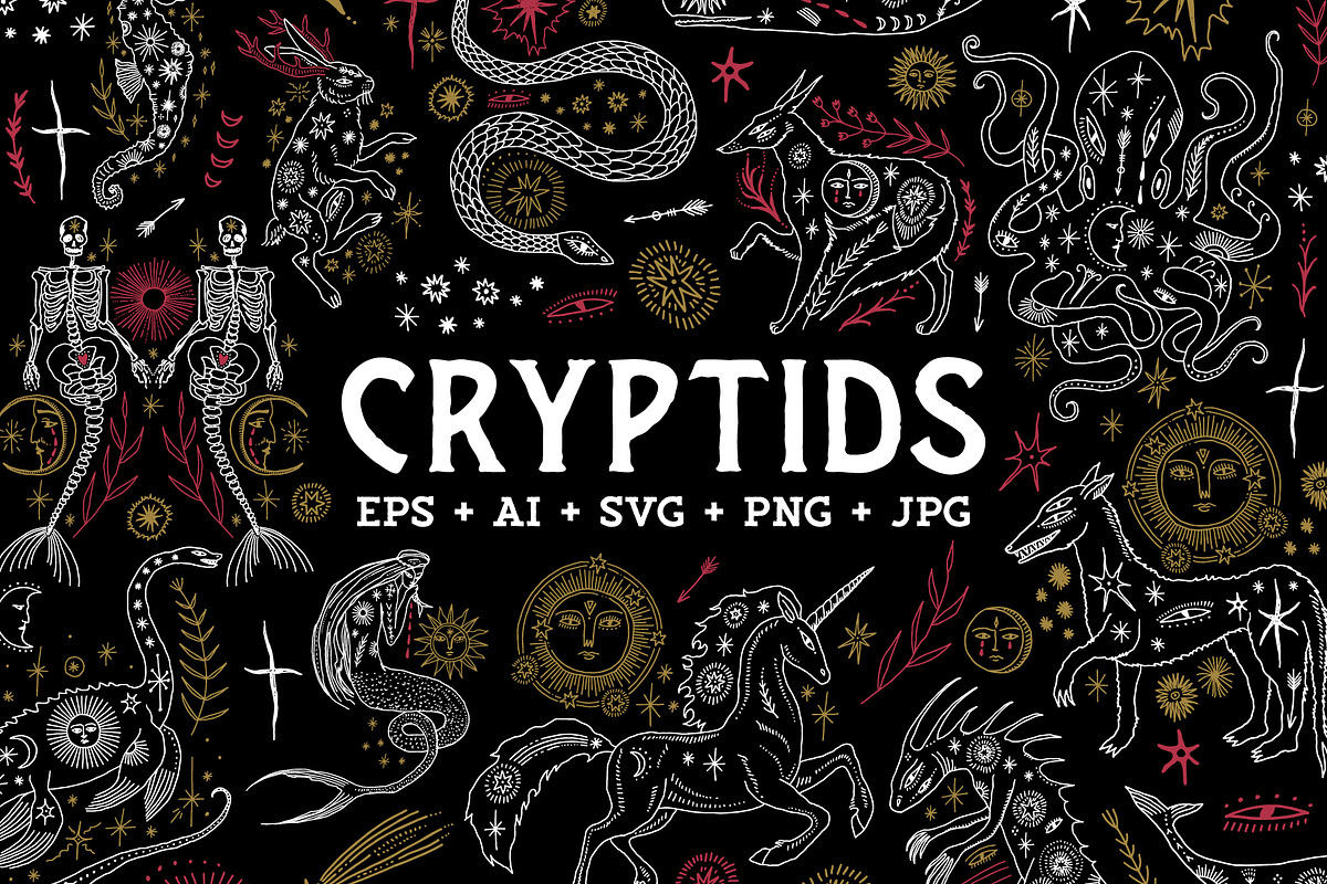 Cryptids Bundle, an Object Graphic by Annie Konst