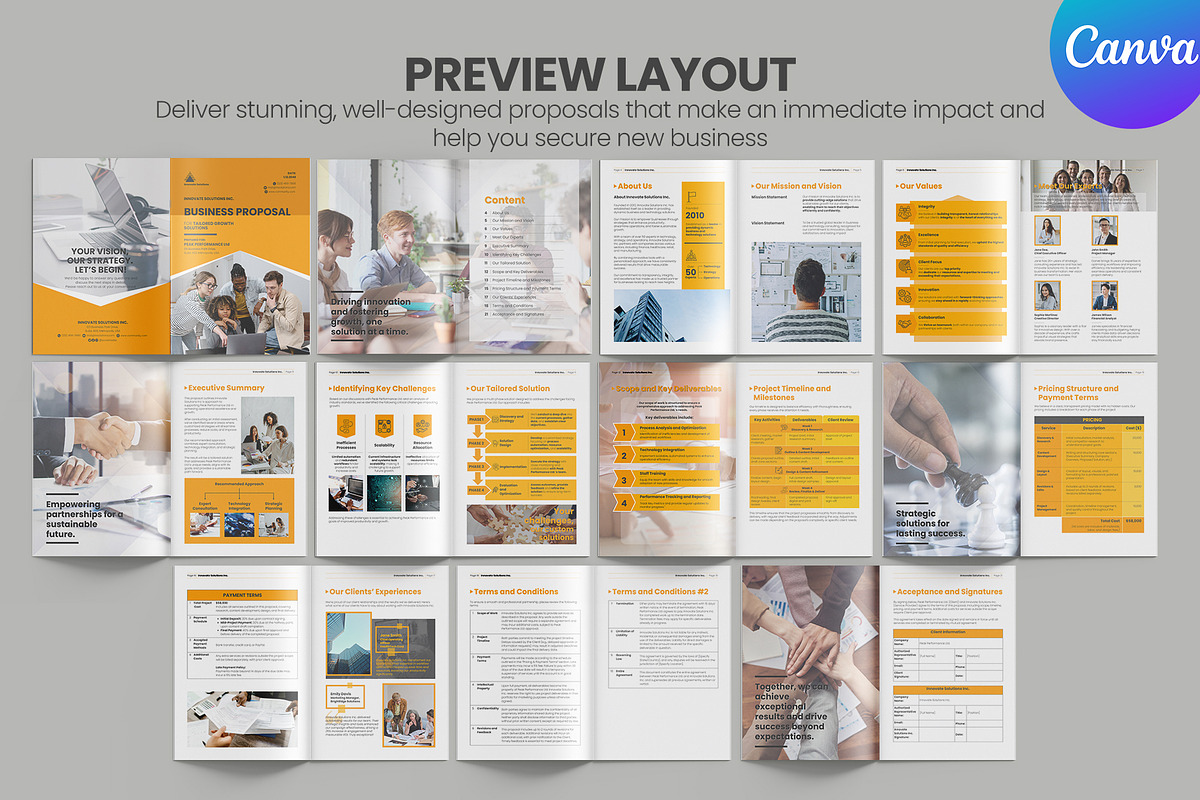 Editable Business Proposal in Canva