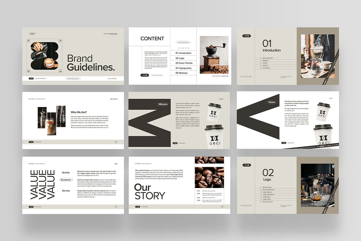 Brand Guidelines Presentation Layout, a Presentation Template by BrandPacks