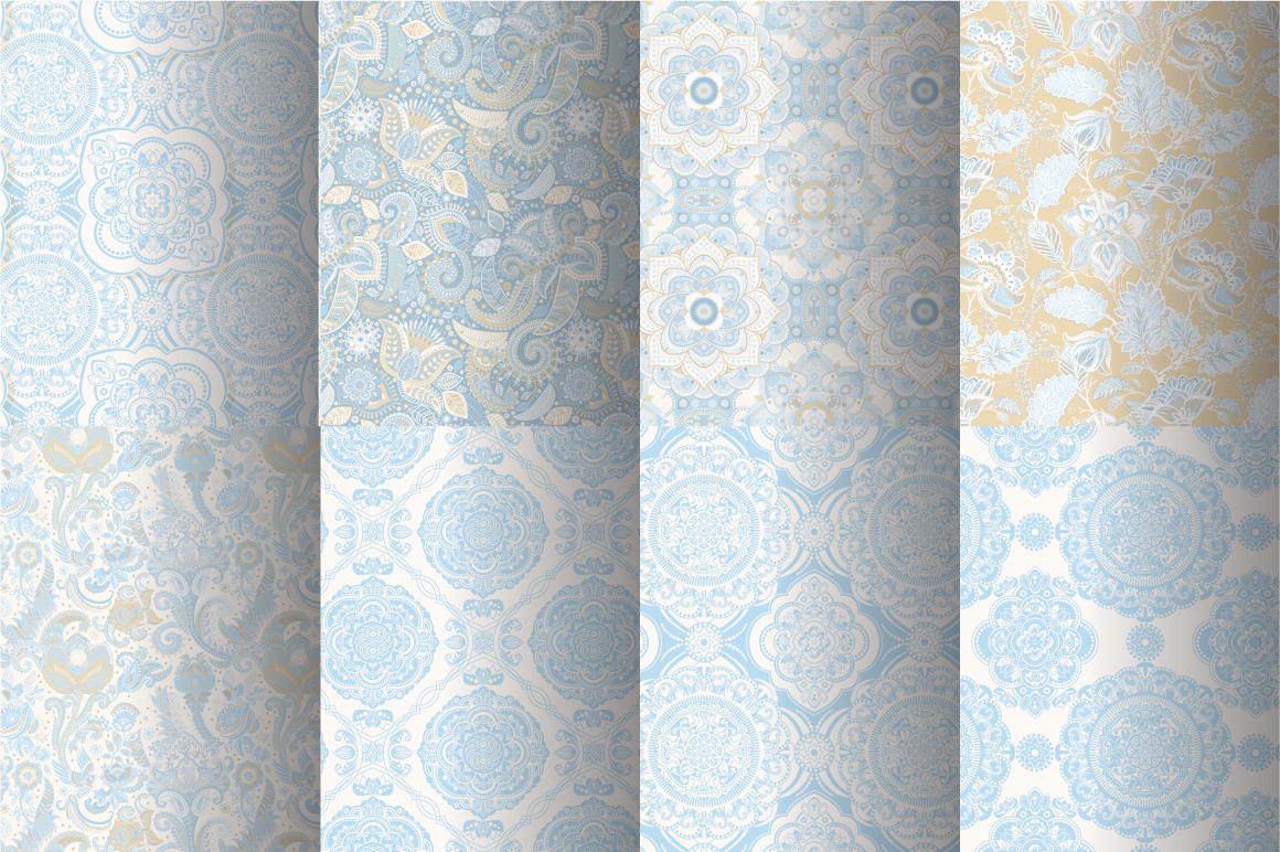 8 Light Geometric Patterns, a Pattern Graphic by Sunny_Lion | Creative ...