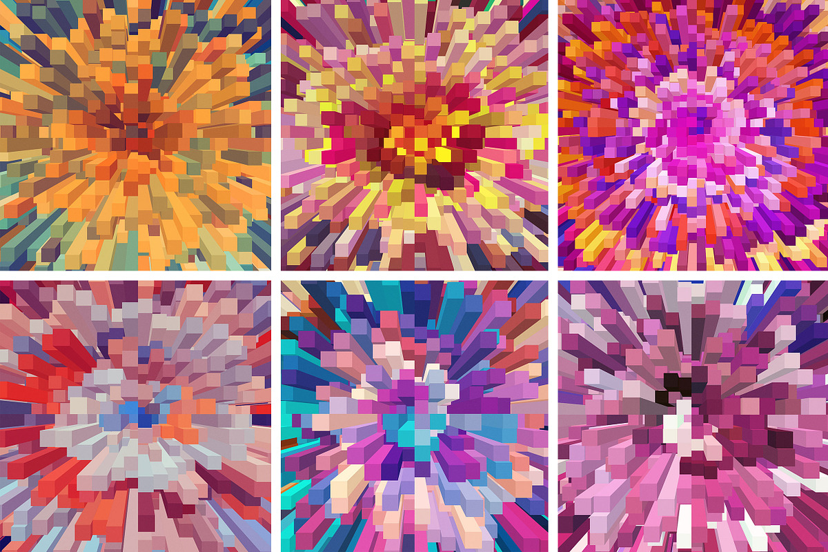 Exploding Blocks, a Texture Graphic by Chroma Supply