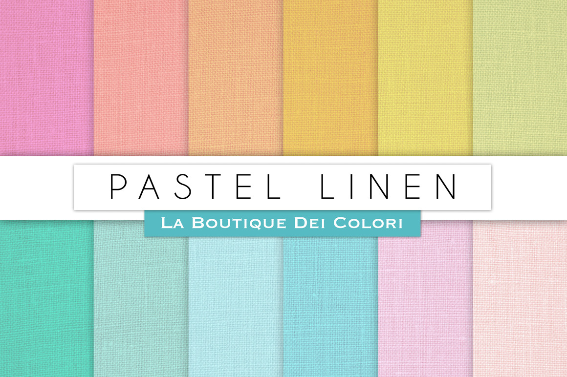 Pastel Linen Digital Papers, a Texture Graphic by La Boutique dei Colori