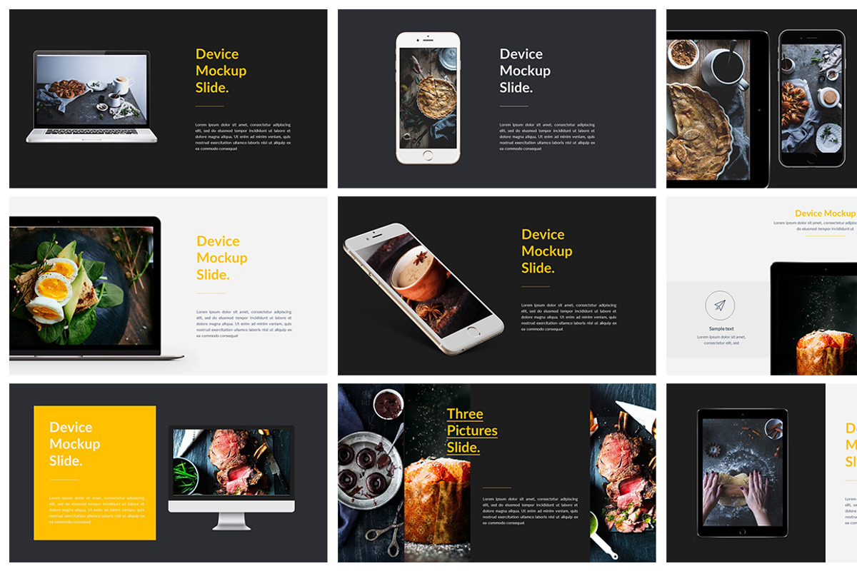 Food Powerpoint Template, a Presentation Template by One Percent Studio