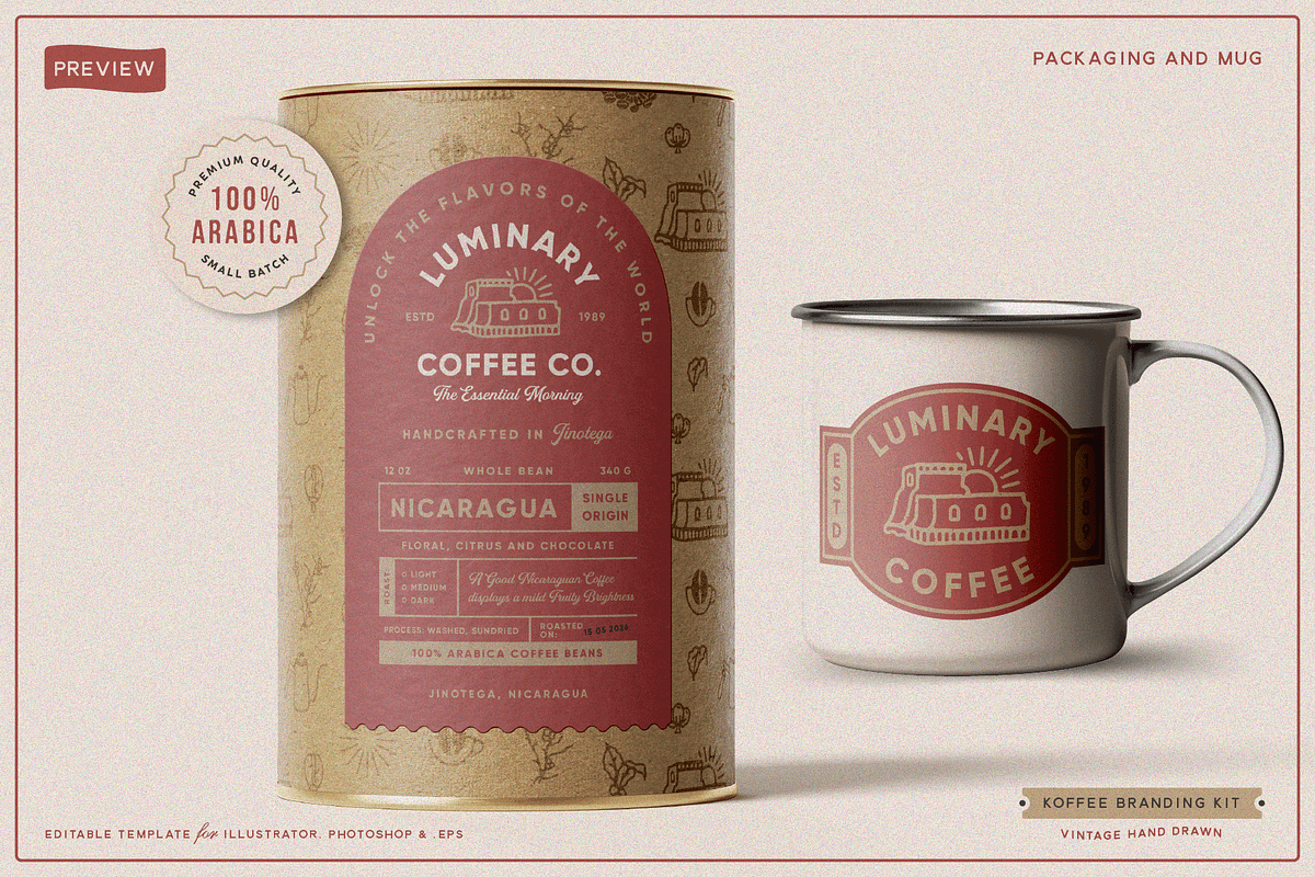 Koffee Branding Kit, a Branding & Logo Template by Refolve Design