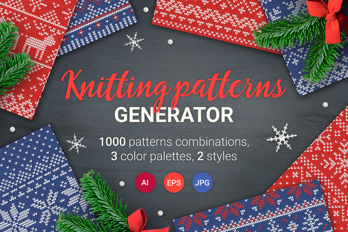 1000 Knitting Patterns Generator, a Pattern Graphic by miumiu ...