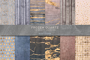 Frozen Quartz Watercolor & Gold, a Pattern Graphic by Blixa 6 Studios