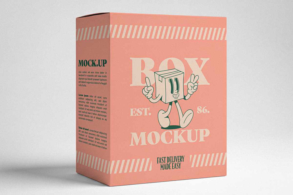 Vintage Packaging Box Mockup, a Packaging Mockup by Designer Dude