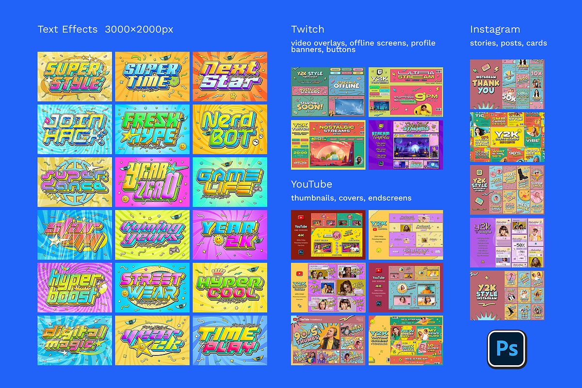 Y2K Design Bundle, a Design Template by Andrew Skoch Design