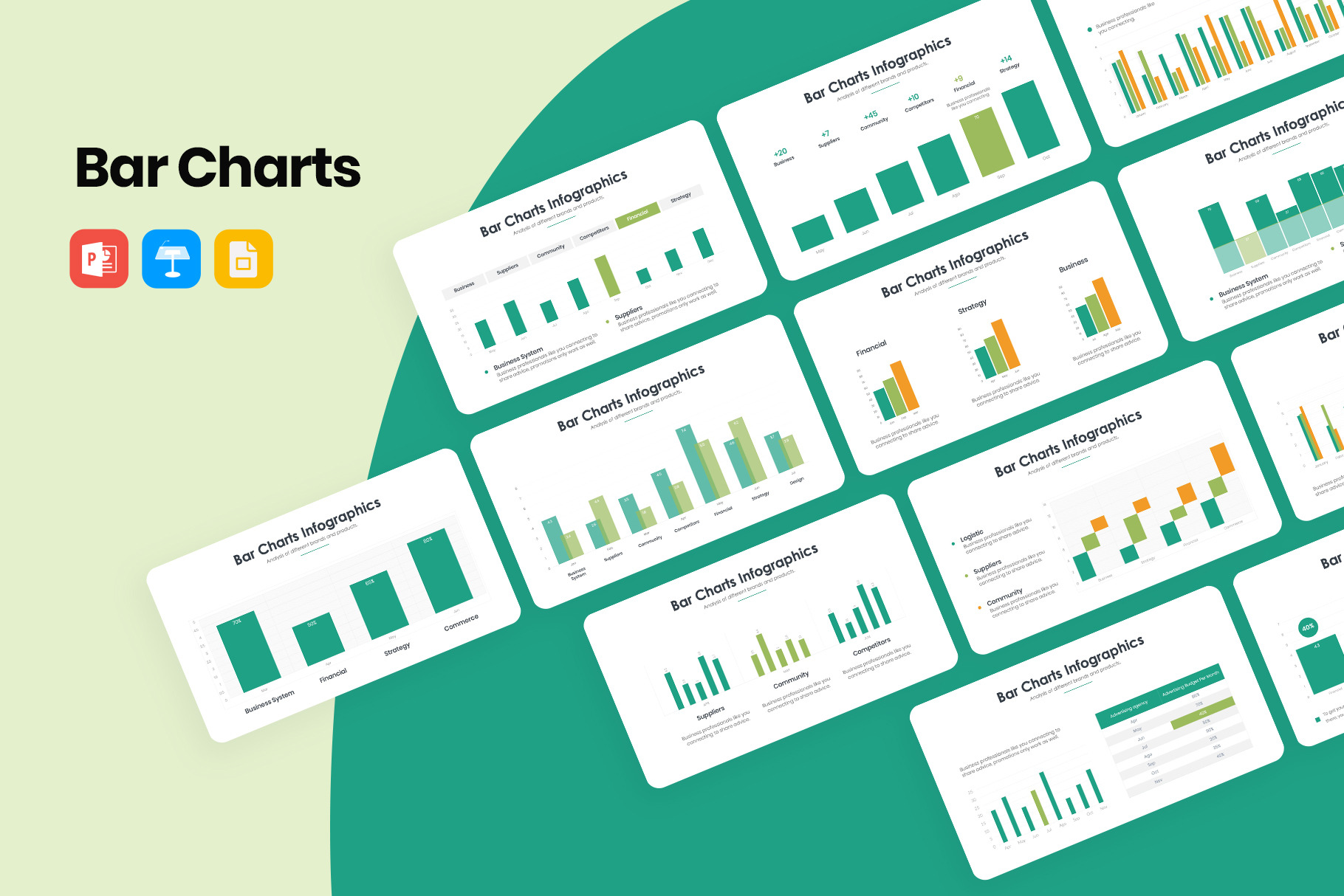 Bar Charts Infographics - PowerPoint, a Presentation Template by ...