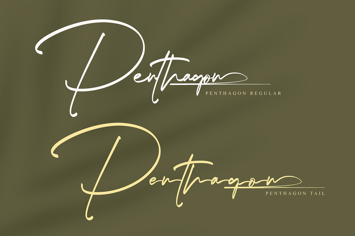 Penthagon // Script Font Duo, a Script Font by GDcreative
