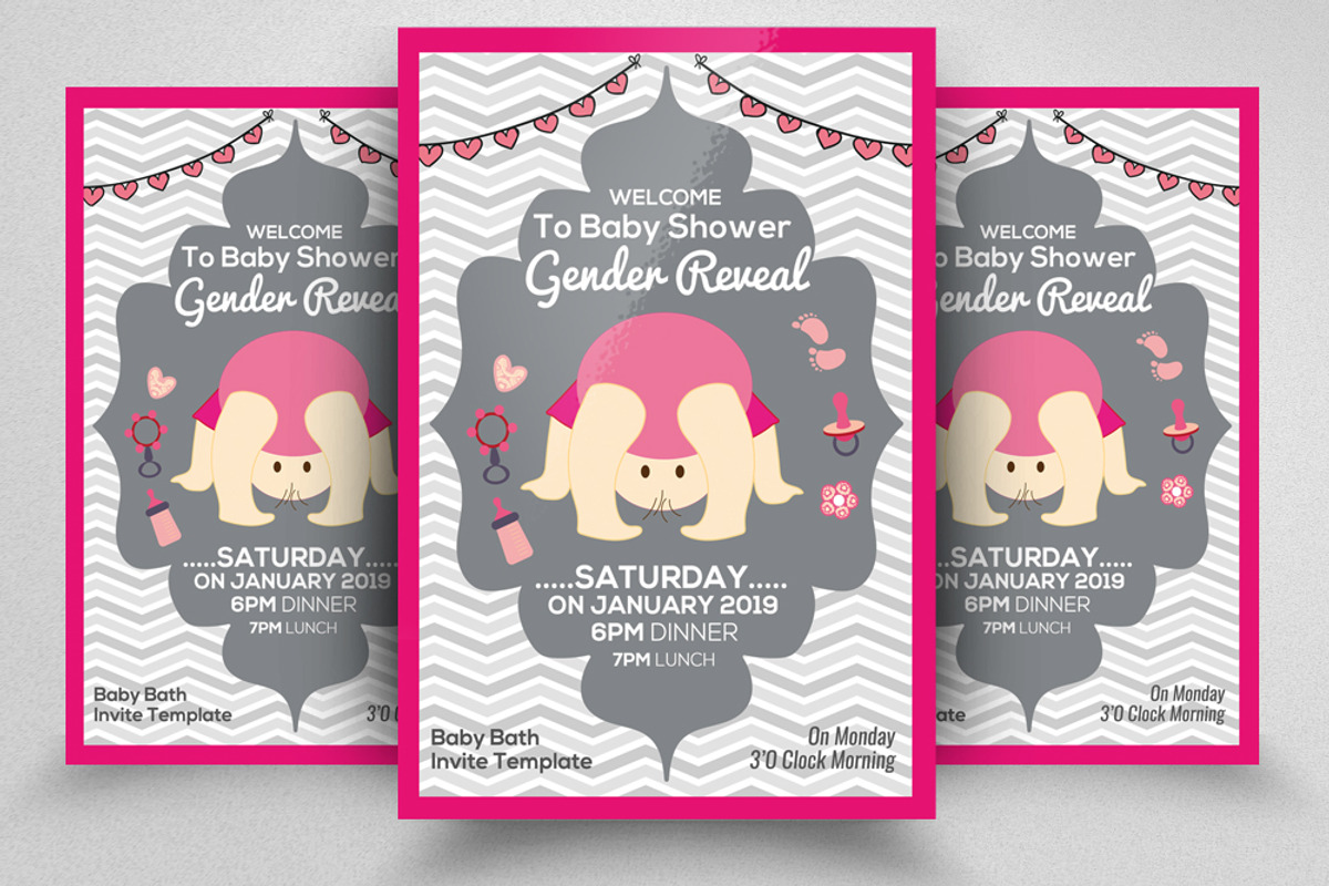 Baby Shower Flyer Template, a Flyer Template by Design Up