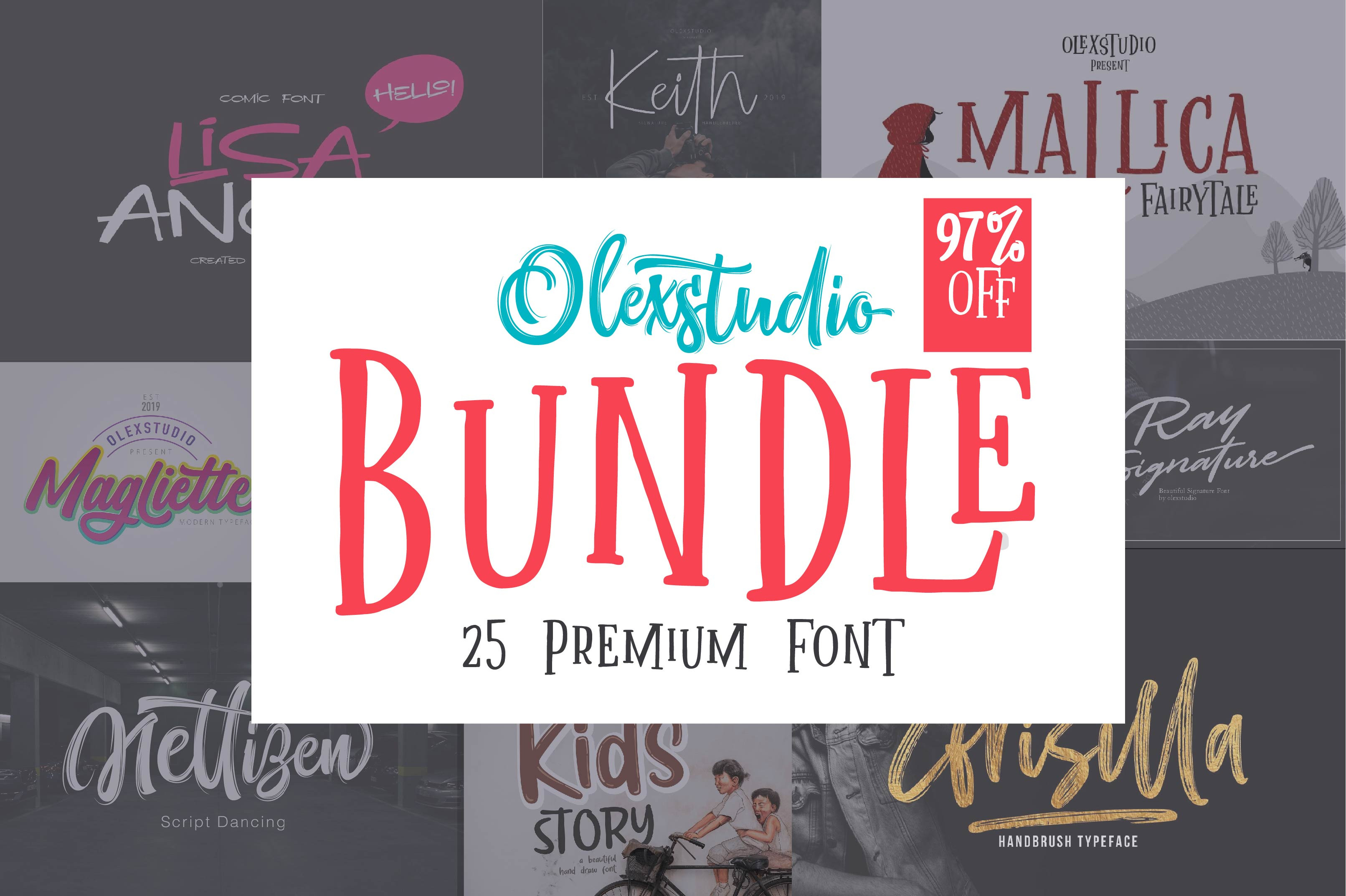 olexstudio FONT BUNDLE, a Script Font by Olexstudio