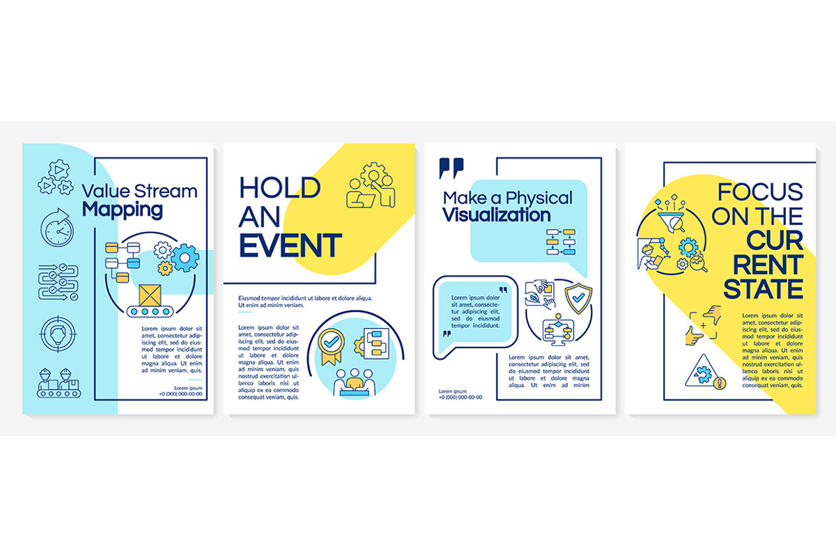 Value stream mapping brochure, a Brochure Template by IMG visuals icons