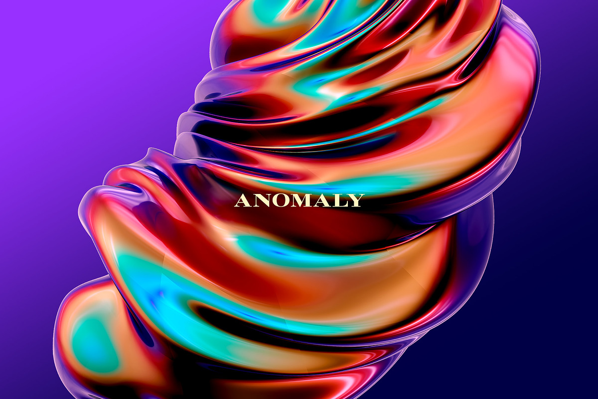 Anomaly: Fluid Metallic Shapes, a Texture Graphic by Chroma Supply
