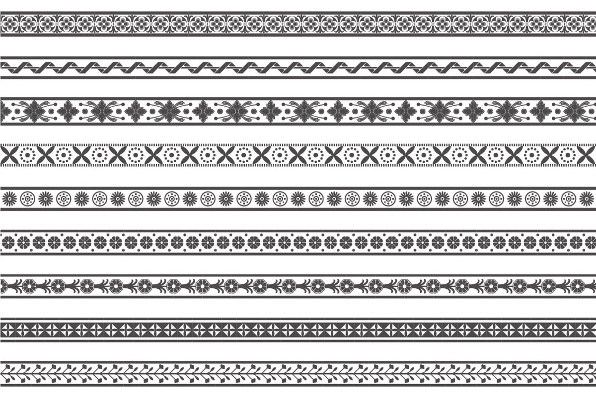 Vector Set - Ancient Borders, a Brush Add-On by Solana