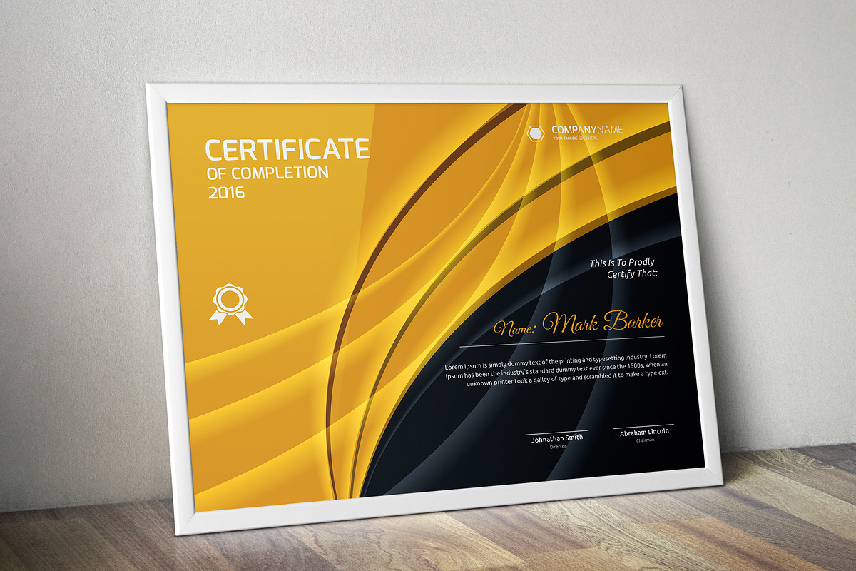 Certificate, a Stationery Template by Curve Design