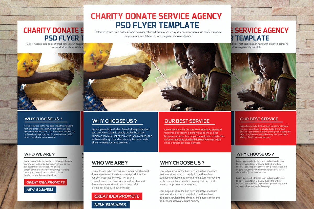 4 Charity Flyers Bundle, a Flyer Template by graphicforest