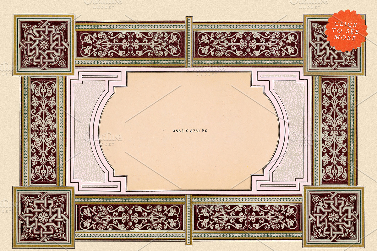 66 Vintage Frames and Borders, a Background Graphic by Century Library