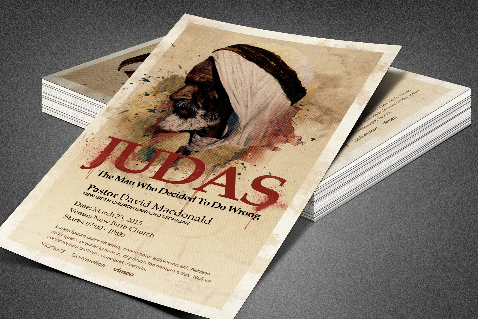 Judas Church Flyer Template, a Flyer Template by loswl