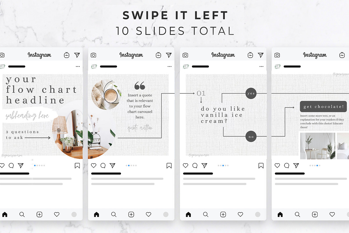 Instagram Carousel FlowChart | Canva, a Social Media Template by Thirty ...