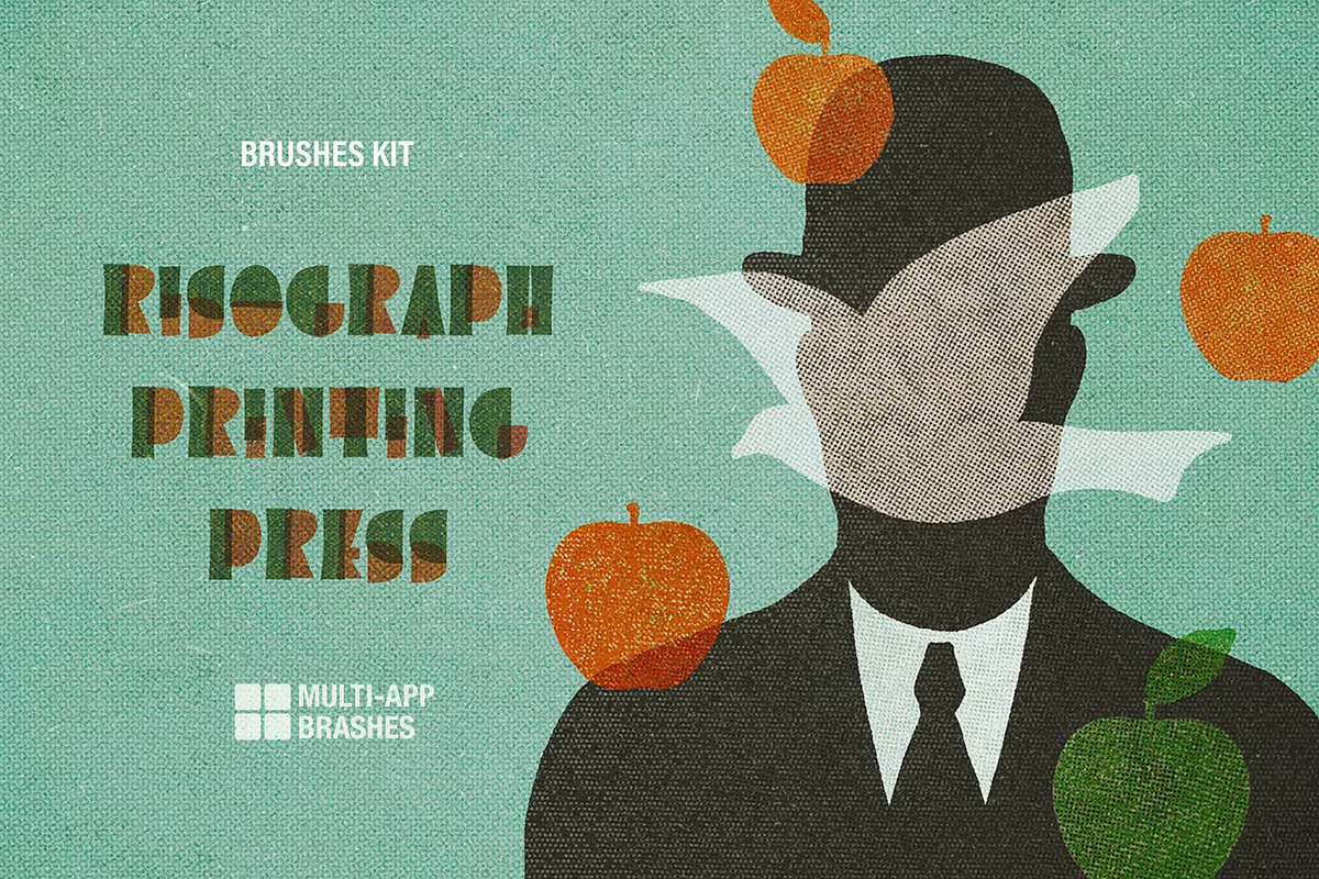 All-App Printing Press Brush Studio, a Brush Add-On by pixelbuddha.net
