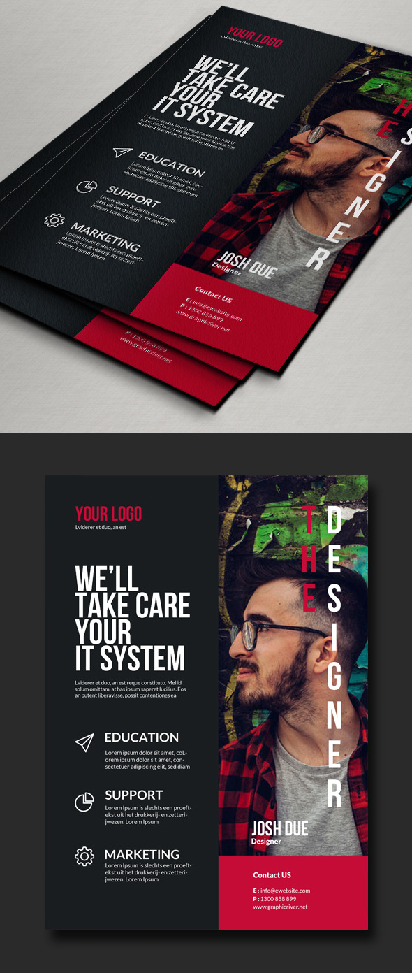 Graphic Designer Freelance Flyer, a Flyer Template by Azruca