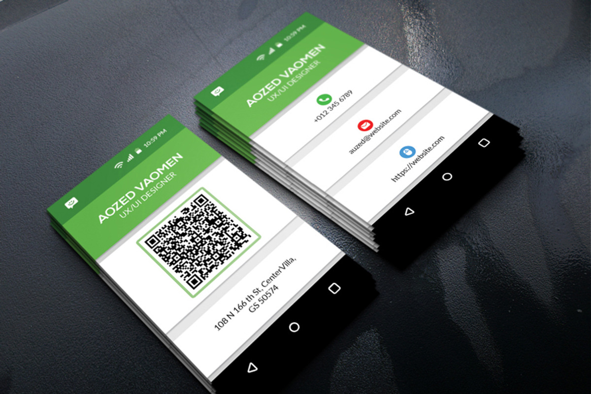Mobile Business Card, a Business Card Template by xnorpix