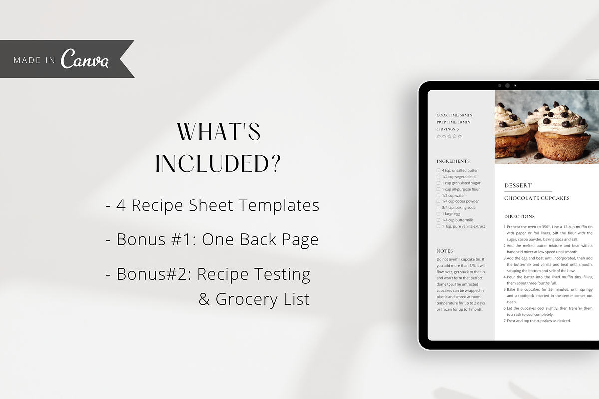Recipe Sheet Template, a Flyer Template by ShopRShop
