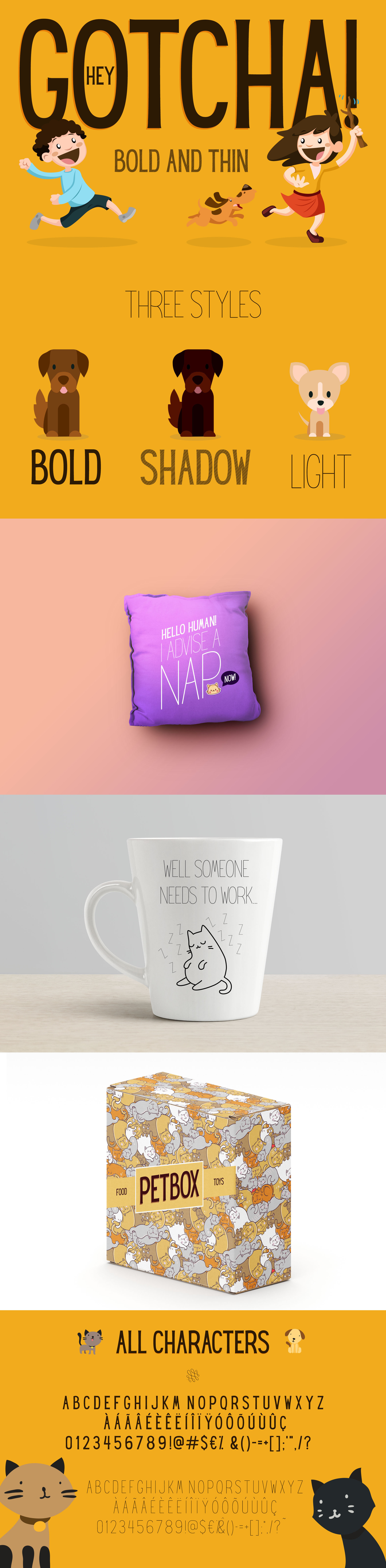 Hey Gotcha! Font - Bold & Thin | Creative Market