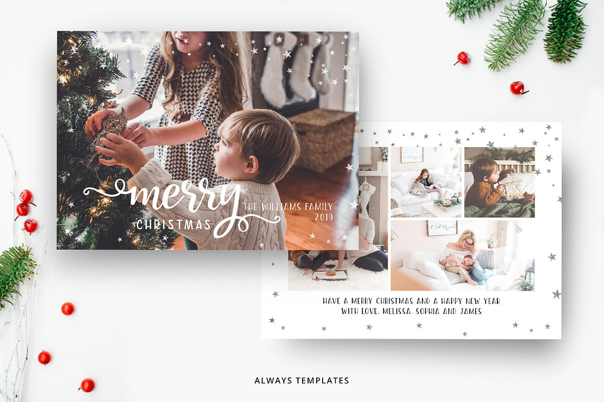 Christmas Card Template CC031, a Card Template by Always Templates