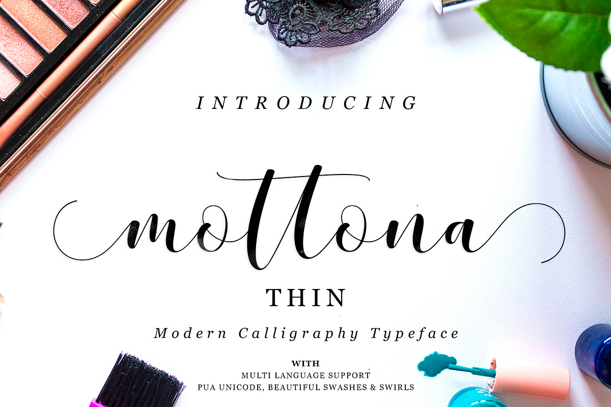 Mottona Thin Script, a Script Font by Barland Design | Creative Market
