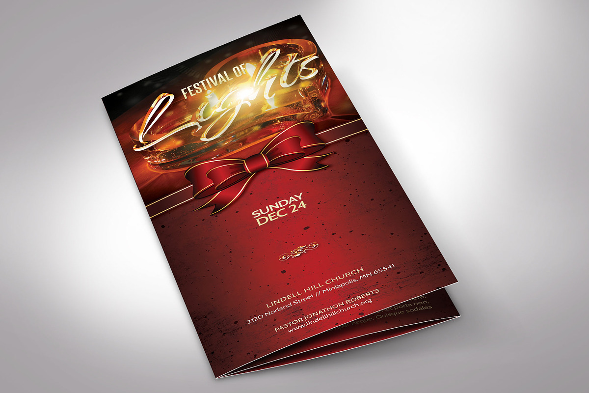 Candle Light Trifold Brochure, a Brochure Template by Godserv Designs