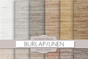 Burlap/linen natural digital paper, a Pattern Graphic by burlapandlace