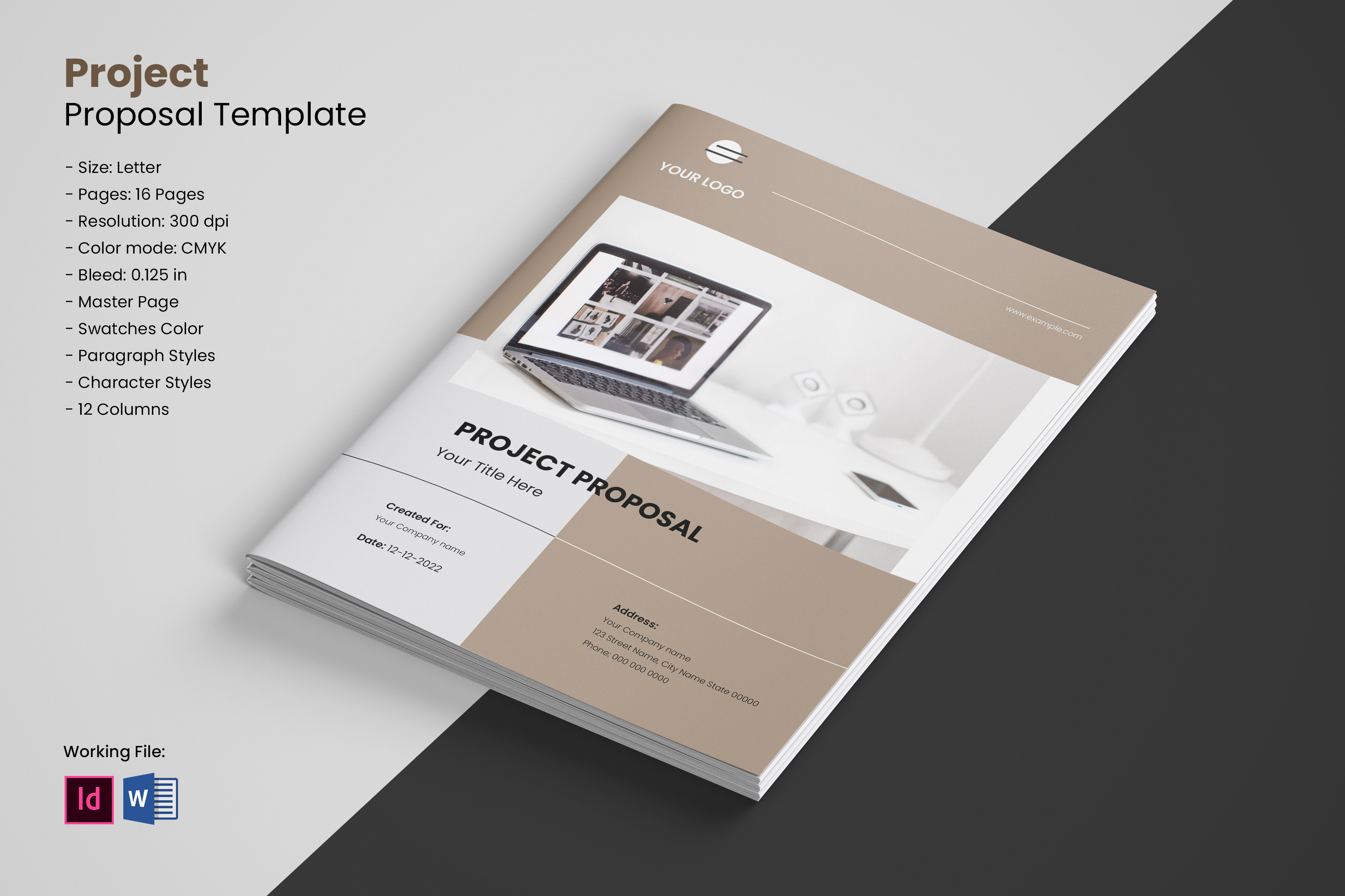 Creative Project Proposal, a Brochure Template by Template Shop