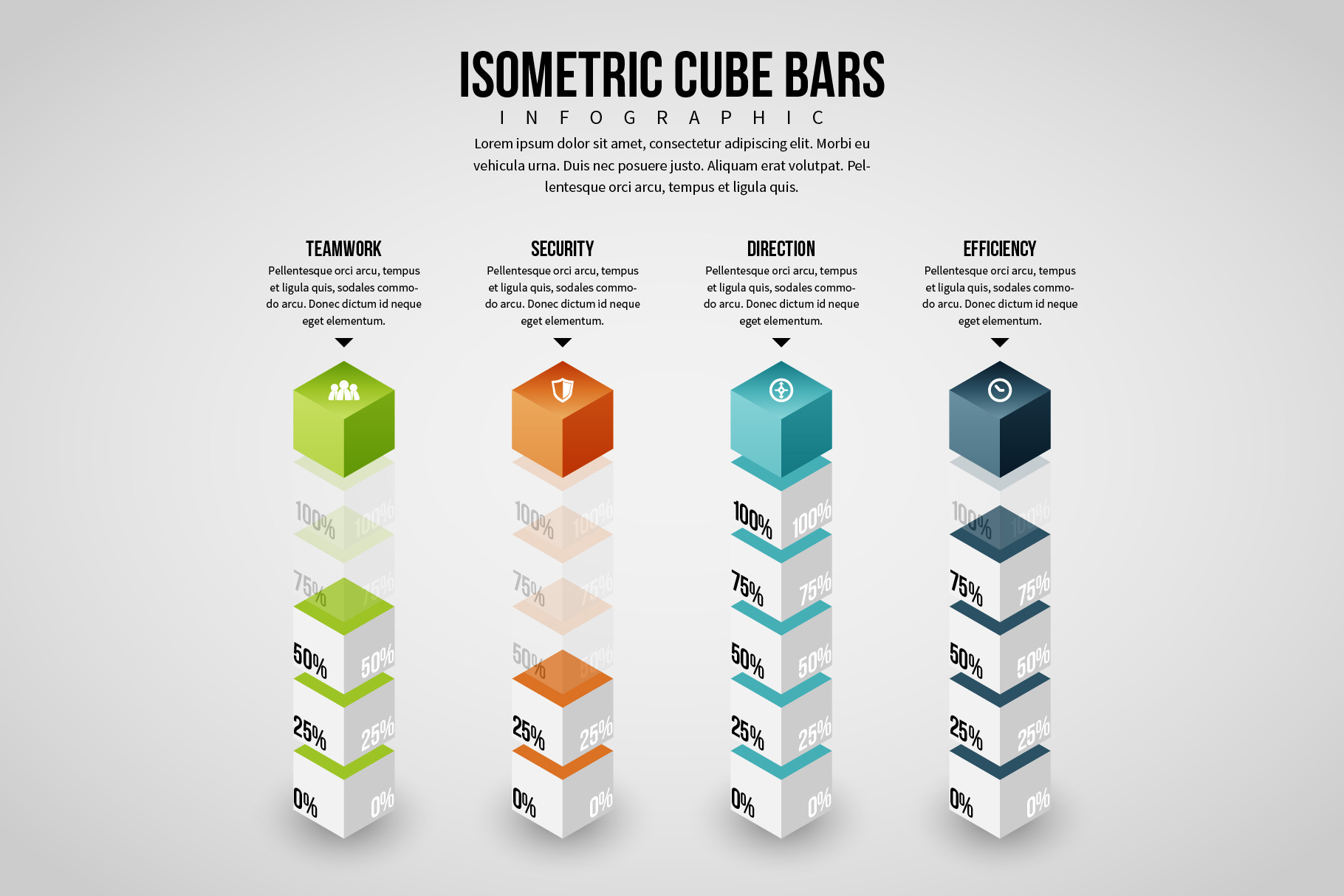 Isometric Cube Bars Infographic, a Templates & Theme by h.utomo