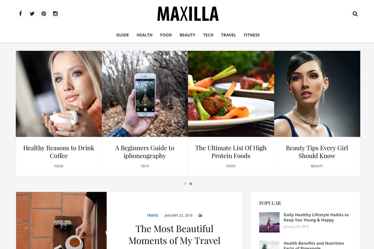 Maxilla Magazine WordPress Theme, a WordPress Template by DesignOrbital