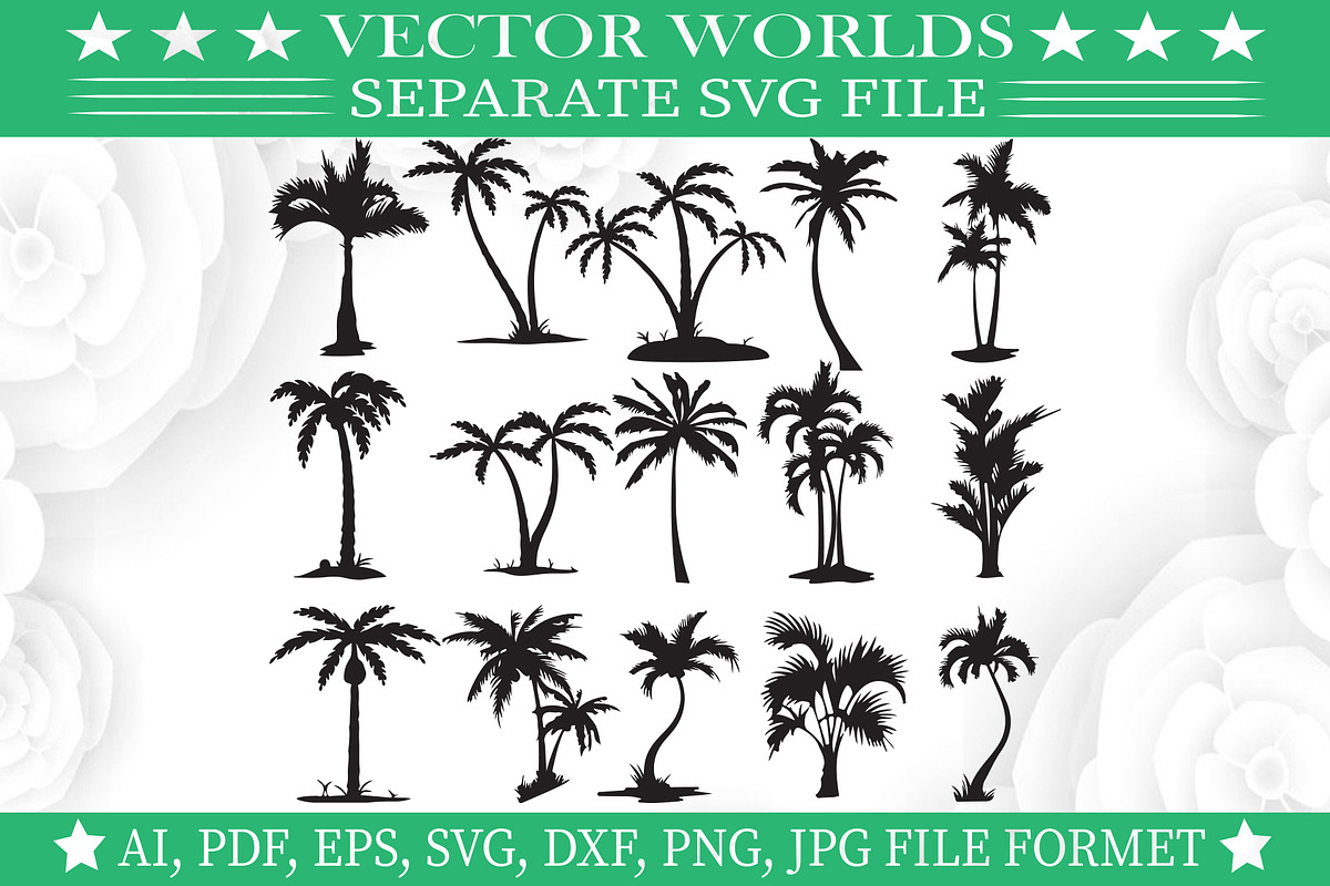 Palm Tree Svg, Palm, Tree Svg, an Object Graphic by VectorWorlds