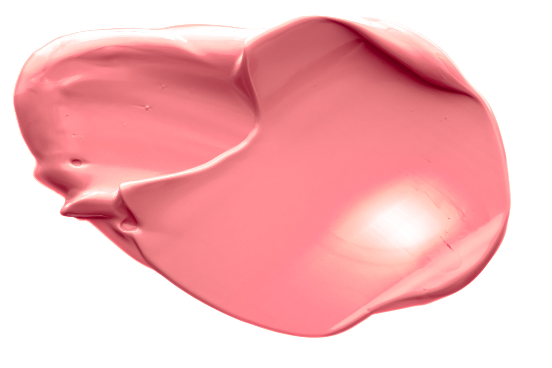 Coral beauty cosmetic texture isolated on white background, smud, a ...