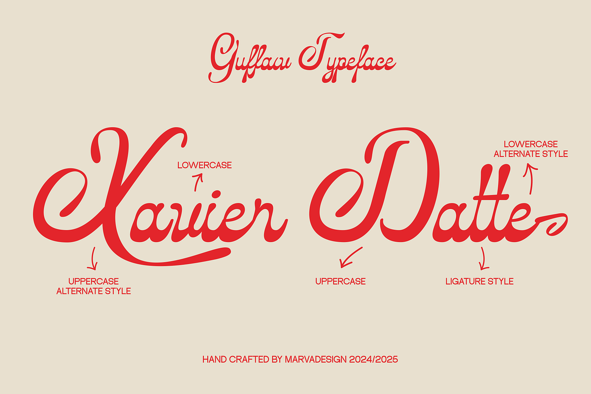 Guffaw - Classic Script Font, a Script Font by Marvadesign