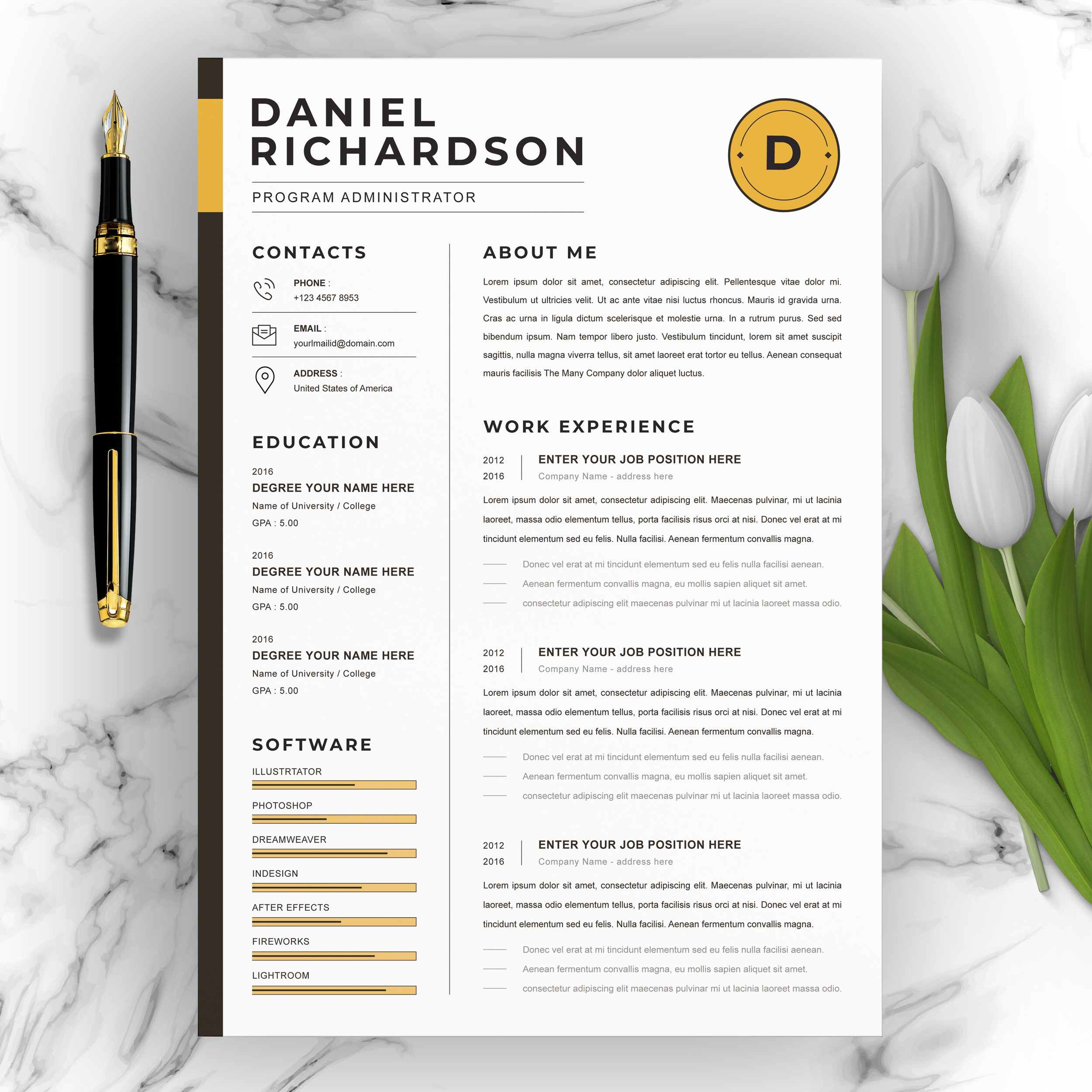 Simple Resume Design 2021, a Resume Template by ResumeInventor
