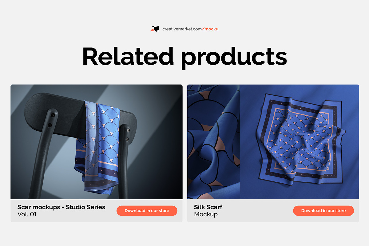 Silk Scarf Mockup - Studio series 02, an Apparel Mockup by Mocku