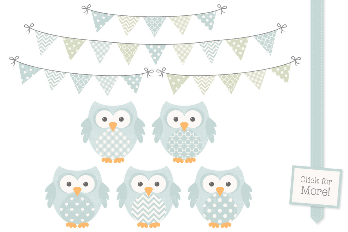 Pastel Owls, Banners and Papers, an Animal Illustration by Amanda Ilkov