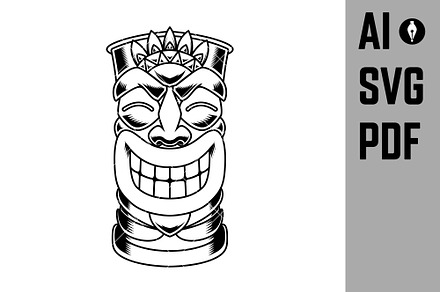 Illustration of tiki idol. Design, a Decorative Illustration by Vectorhight