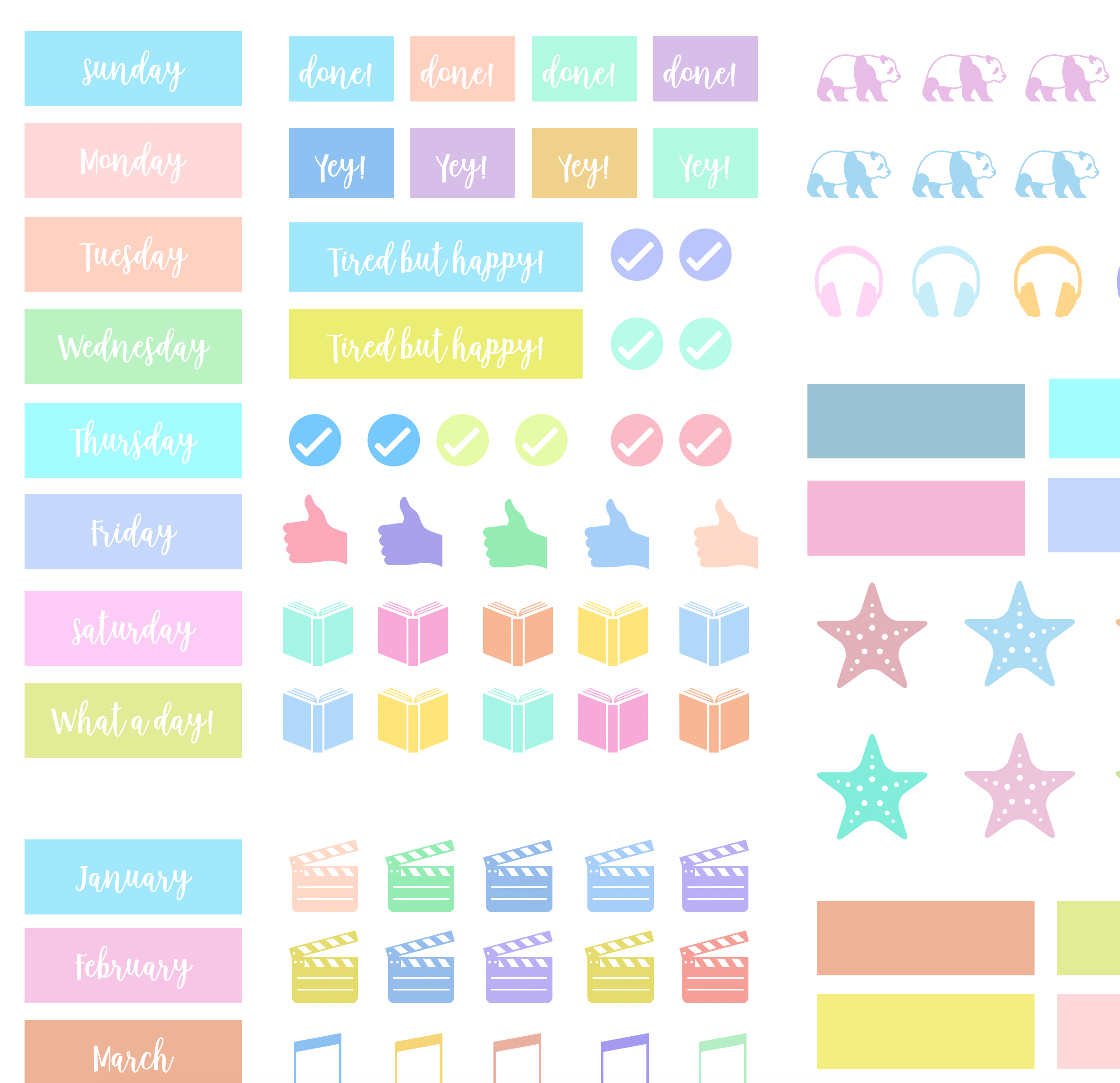 Planner Stickers, a Graphic by Marty & Miggy