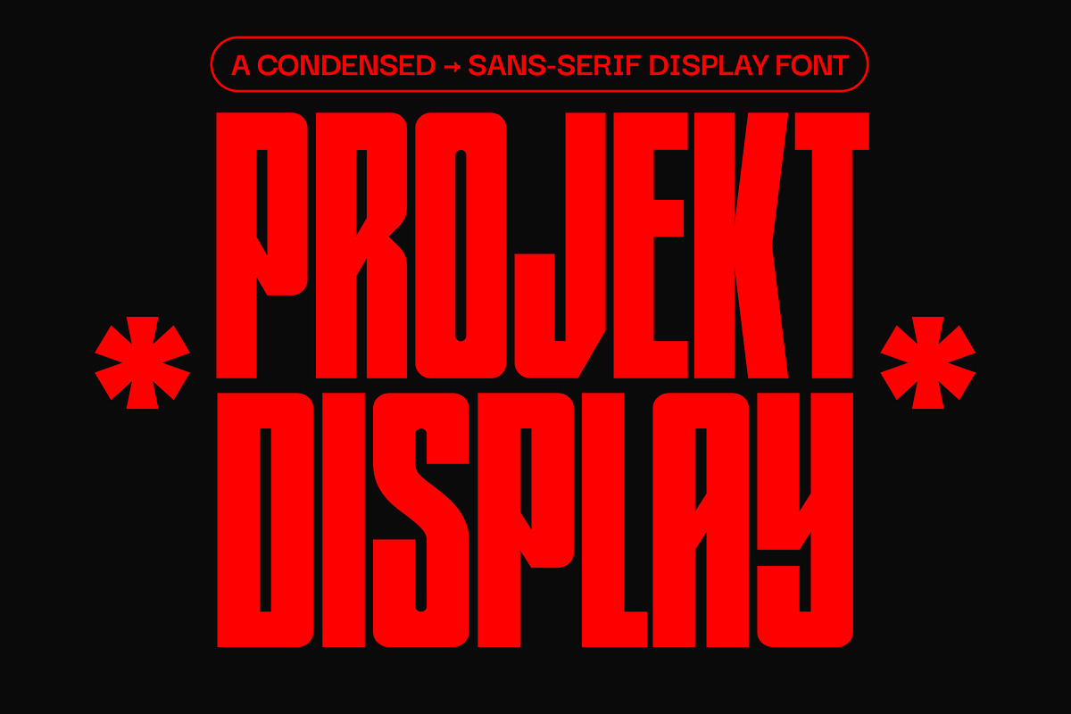Projekt Display - Condensed Font