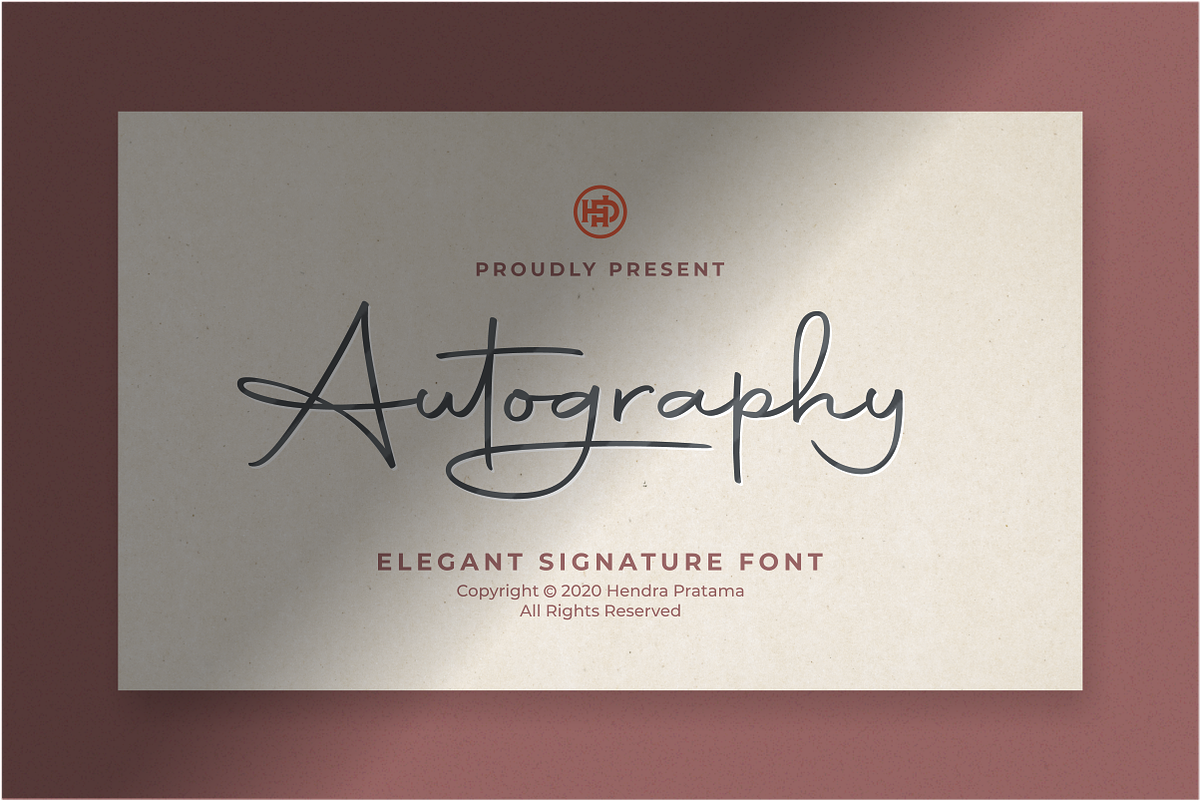 Autography - Signature Font, a Script Font by Hendra Pratama