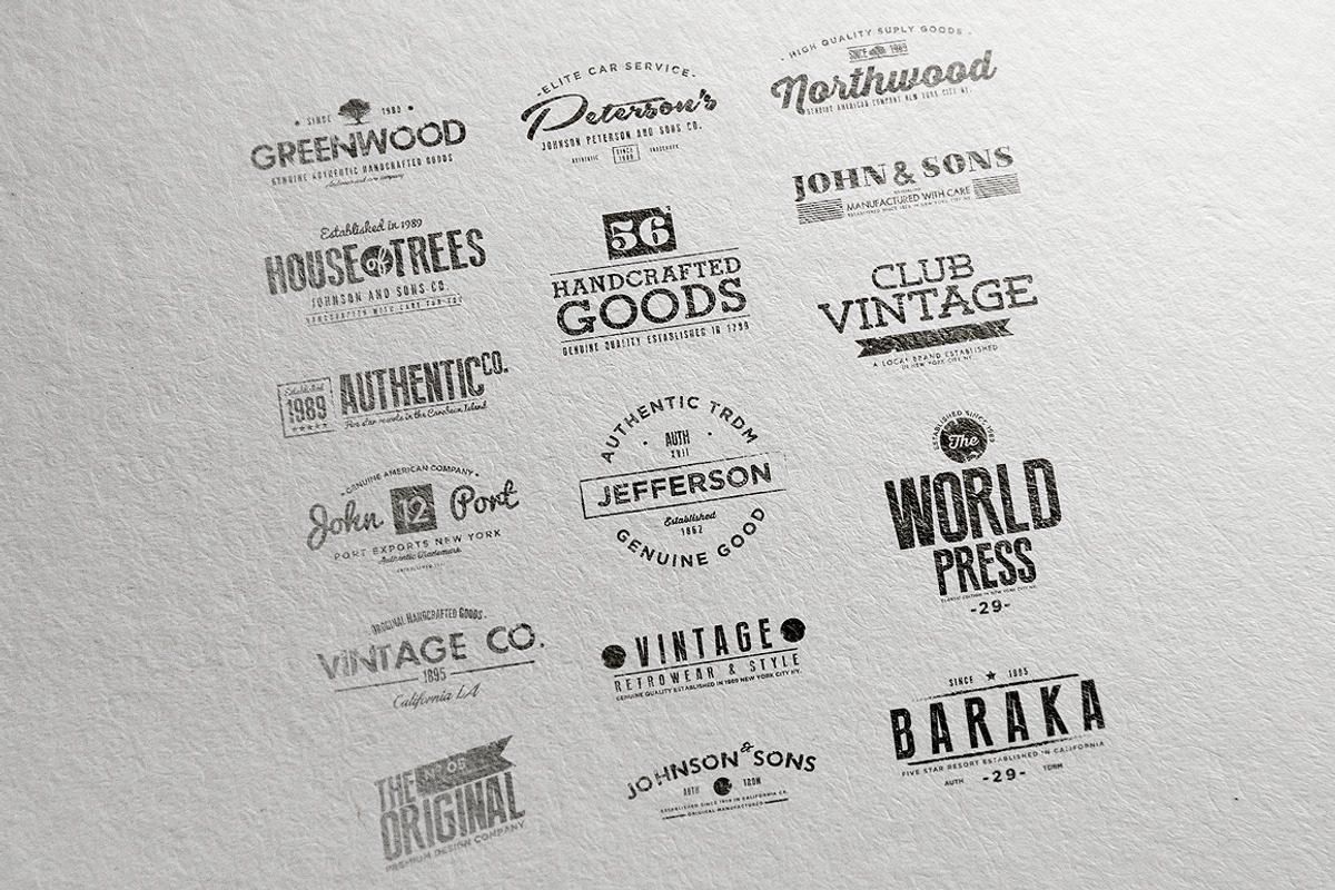 Vintage Labels & Logos Vol.7, a Branding & Logo Template by Graphicdome