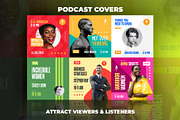 Podcast Covers Set 01, a Social Media Template by PremadePixels.com